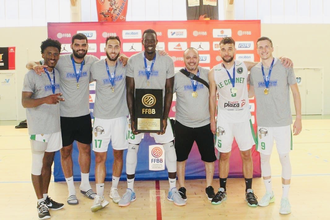 Madiop Ndiaye Champion de France de NM3 avec Le Cannet Basket - Basket 221