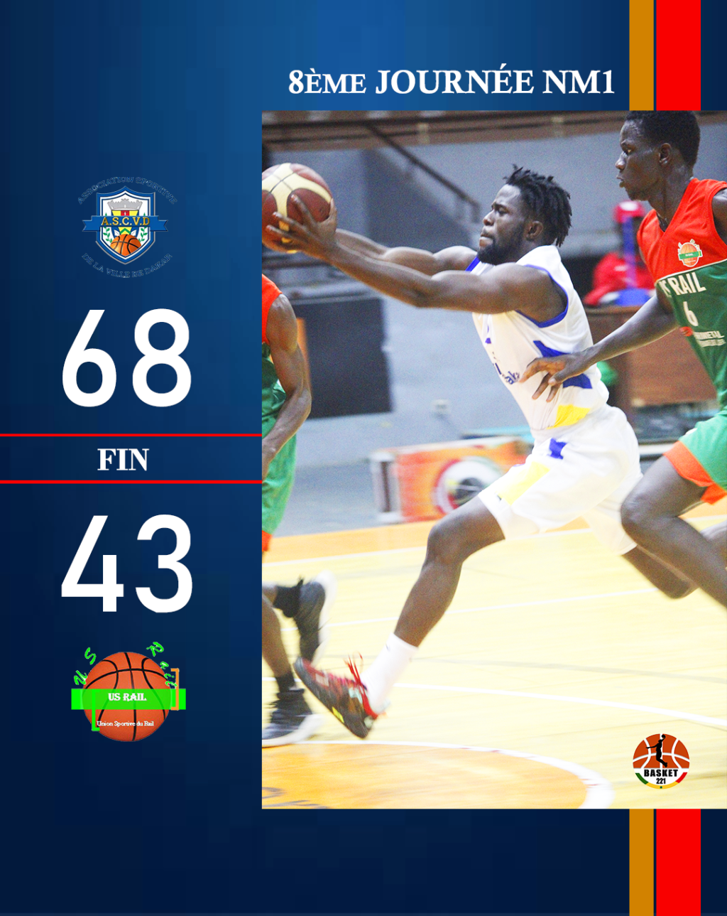 Ville de Dakar marche encore sur le Rail - Basket 221