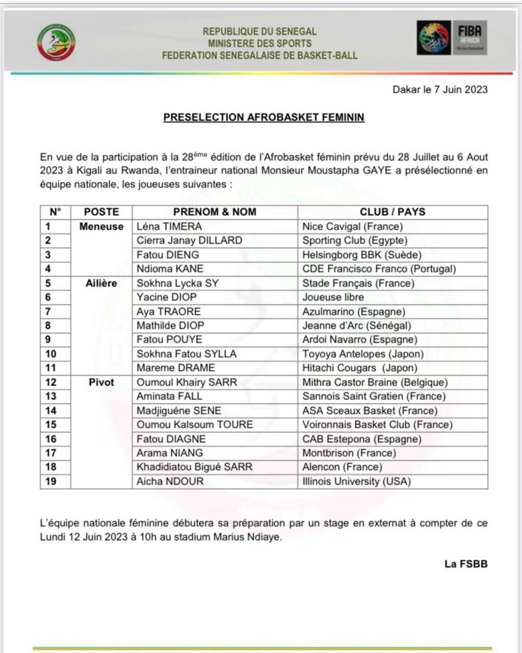 Team Sénégal : l'américaine Cierra Janay Dillard débarque dans la ...